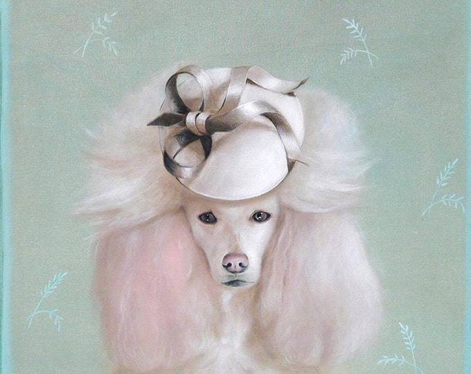 Poodle Art Print Poodle Lady Portrait Poodle Art Print - Etsy