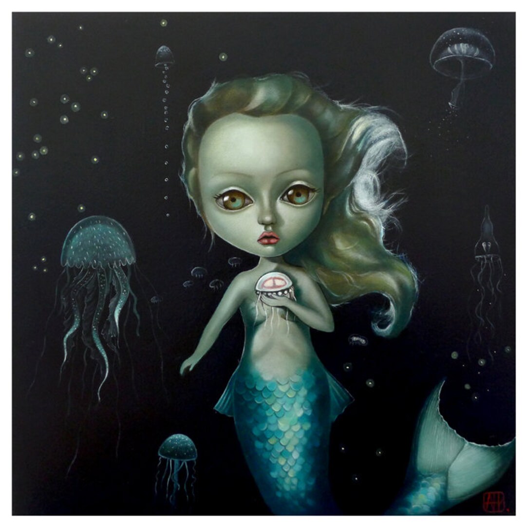 Mermay Art, Limited Edition Art Print, Pop Surrealism, Big Eyes ...