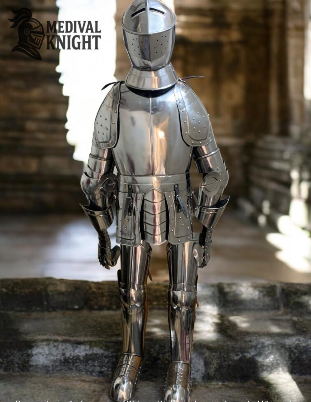 Medieval Knight Full Body Steel Armor Suit With Helmet Handcrafted ...