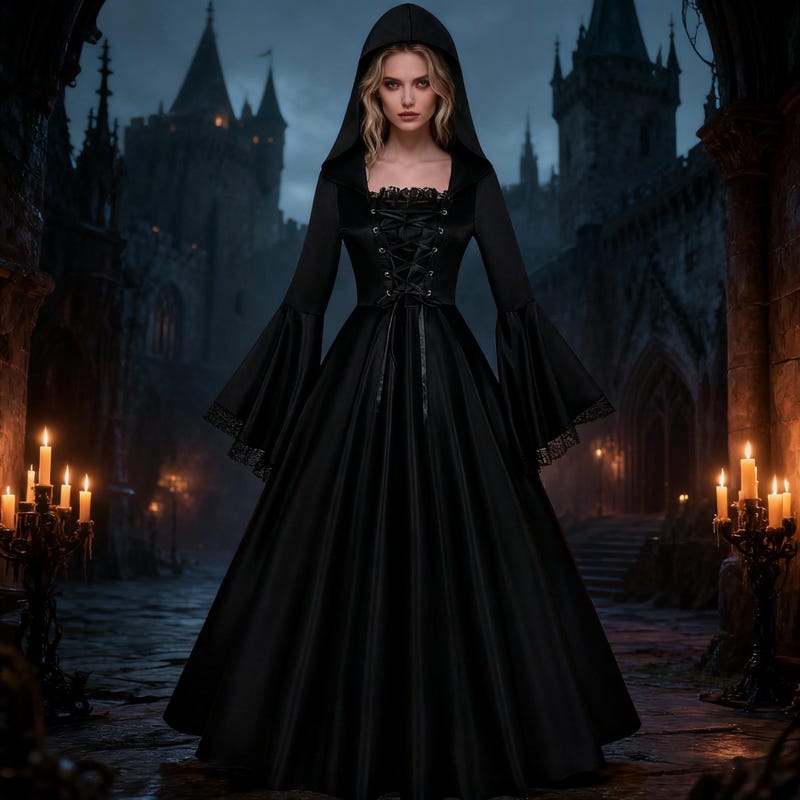 Emo Goth Dress Cosplay - Etsy