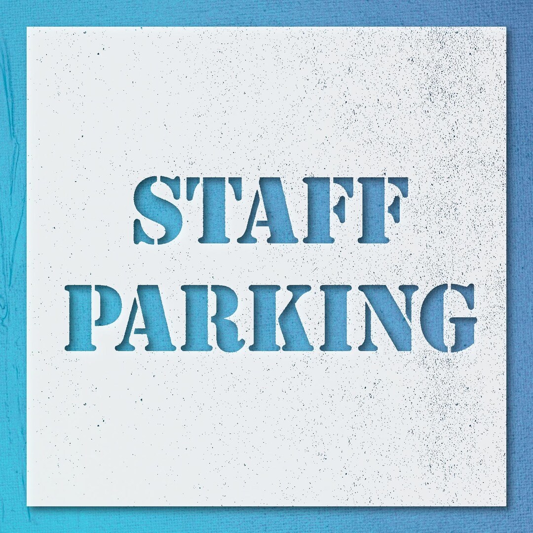 Staff Parking Stencil Unique Office Decor Functional Art Gift - Etsy
