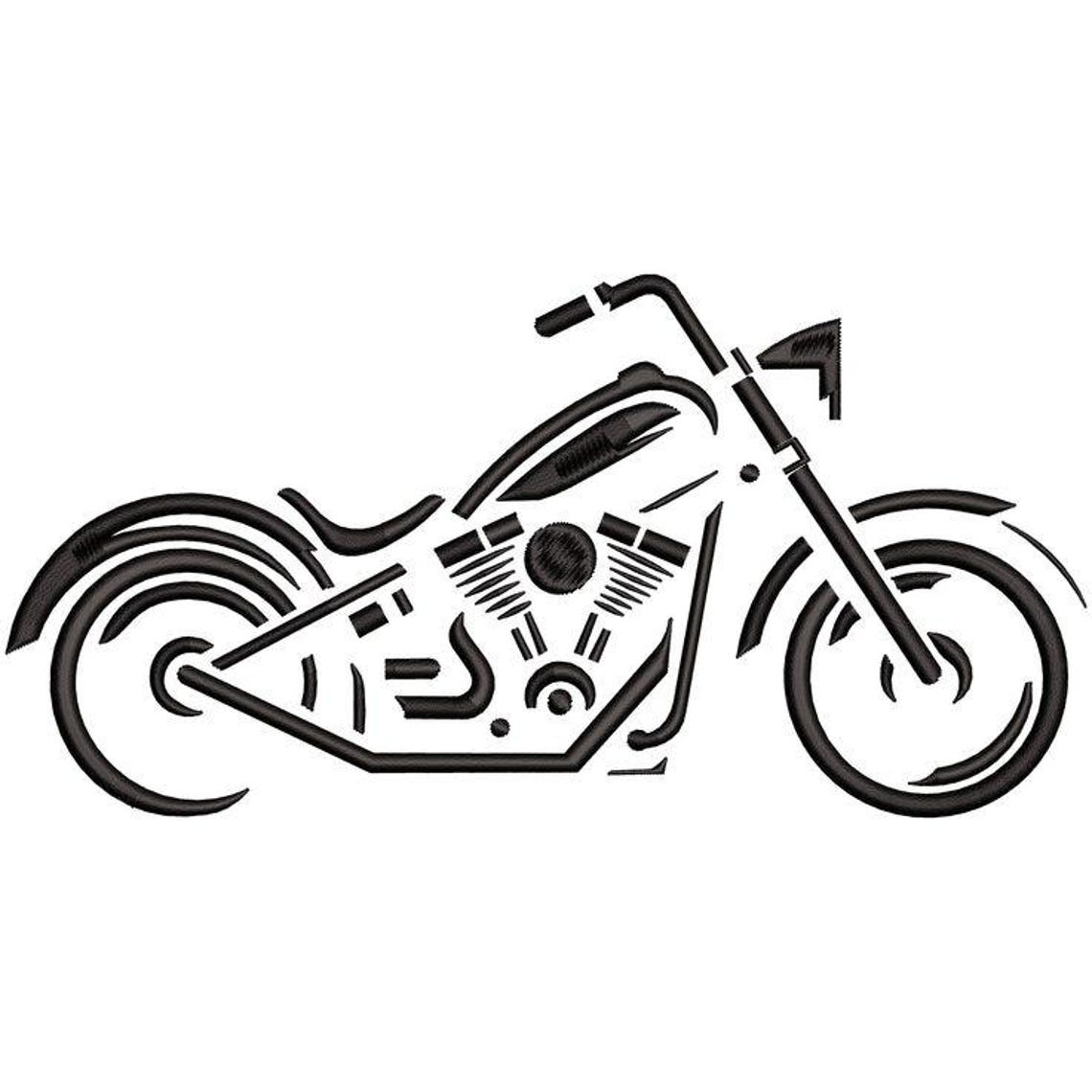 Motorcycle Stencil With Angular Shapes - Art Silhouette for DIY ...
