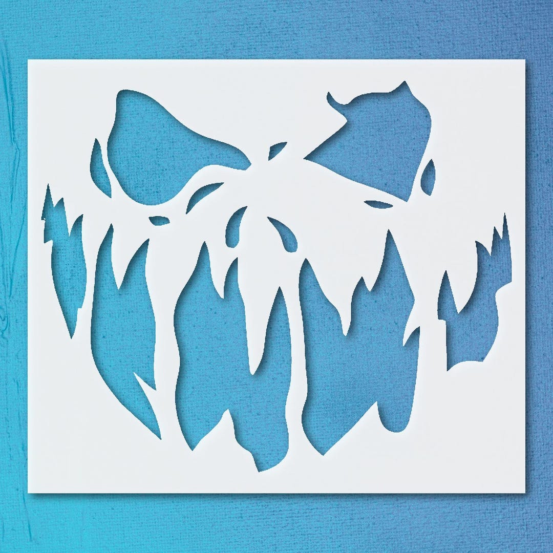 Stylized Jagged Pattern Stencil for Artistic Crafts and Home Decor ...