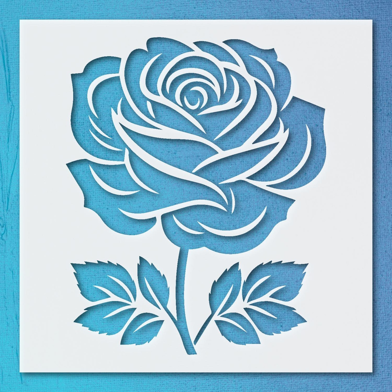 Intricate Rose Stencil Art Design for Floral Crafts and Decor - Etsy