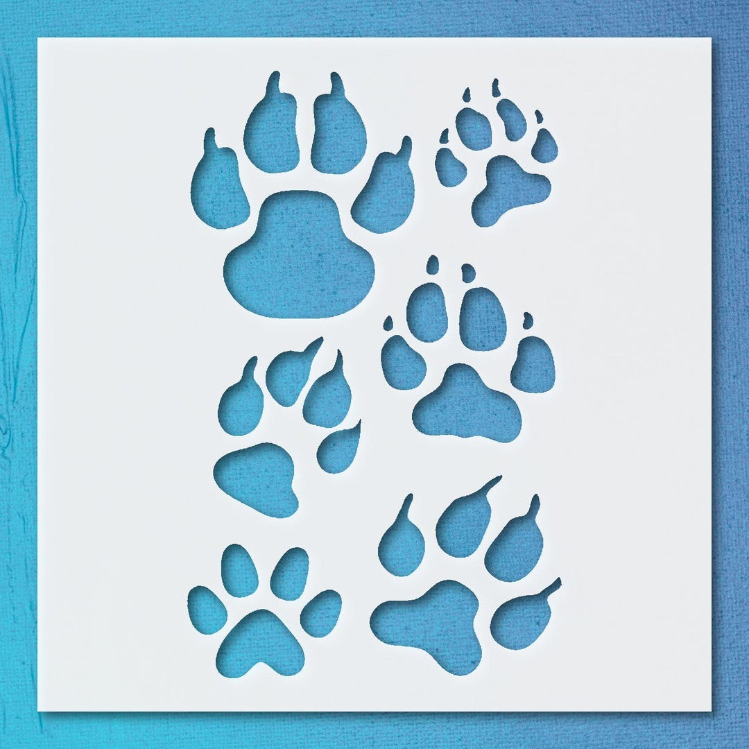 Paw Print Shape Stencil Set for Artistic Pet Projects and Crafts - Etsy