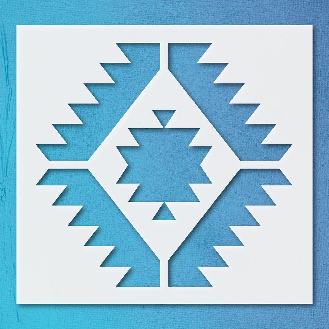 Geometric Stencil With Sharp Angles and Symmetrical Diamond Patterns - Etsy
