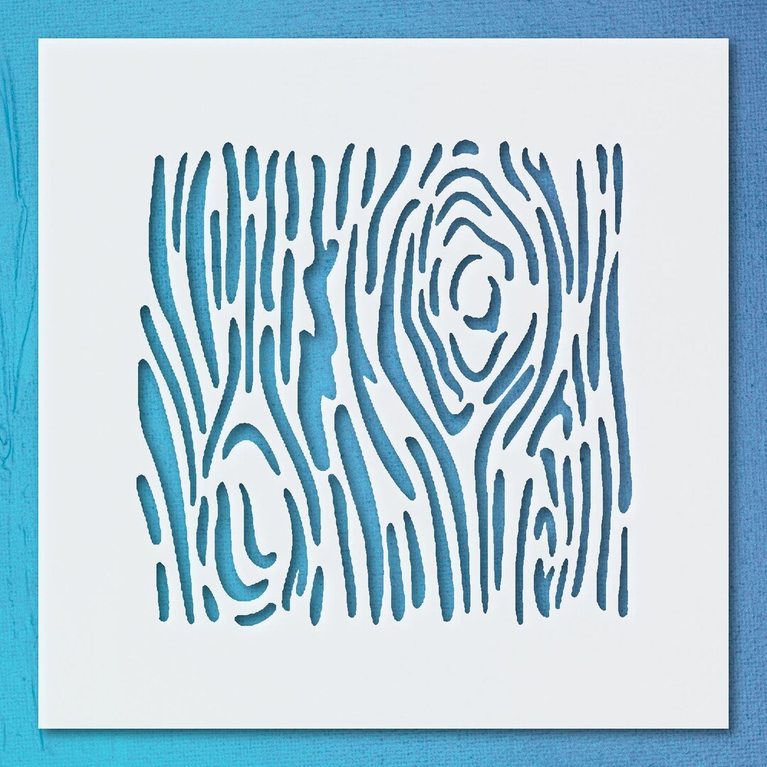 Abstract Wood Grain Flowing Stencil Design for Creative Art Projects - Etsy
