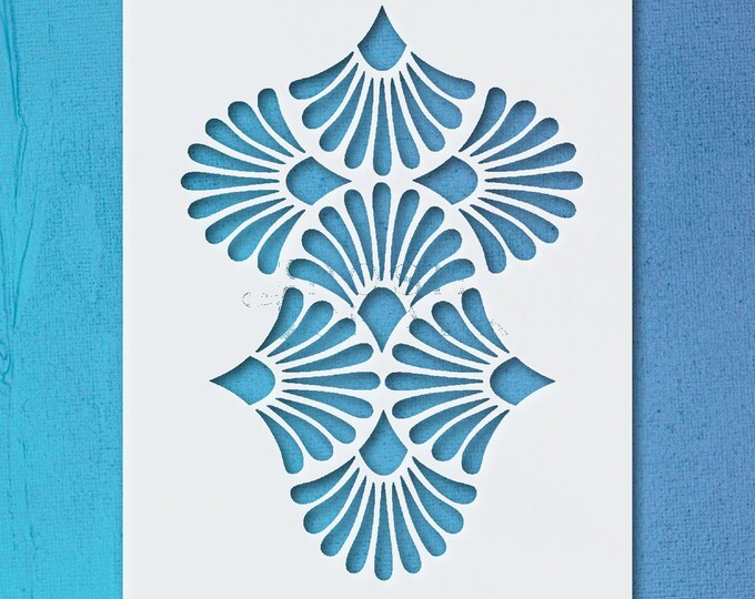 Floral Motifs Decorative Stencil - Symmetrical Arran Pattern for ...