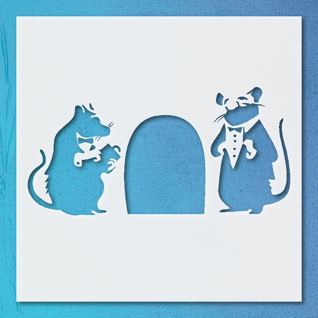 Cartoon Rats by Gravestone Stencil - Humorous Design for Crafting and ...