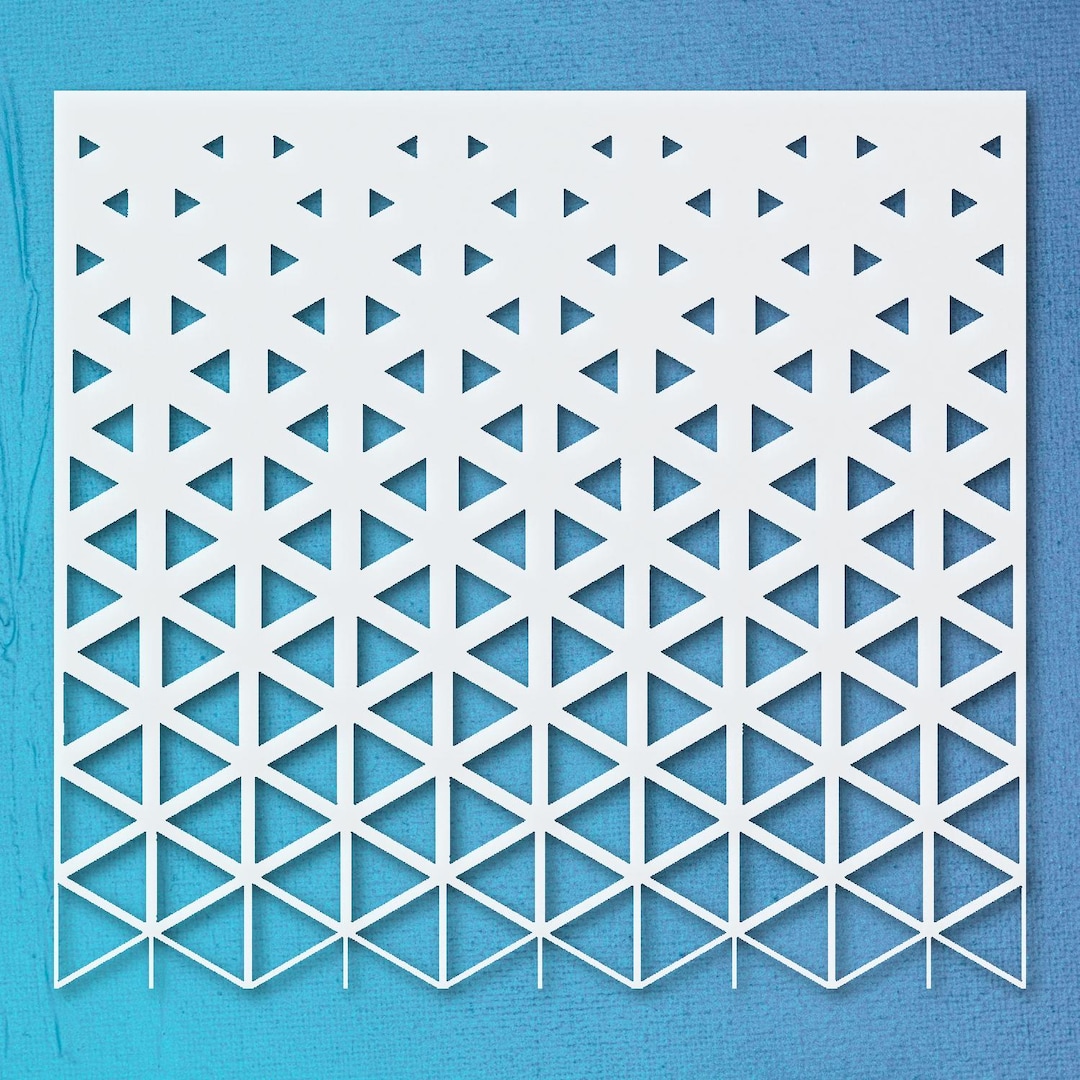 Geometric Triangle Pattern Stencil for Modern Art and DIY Projects - Etsy