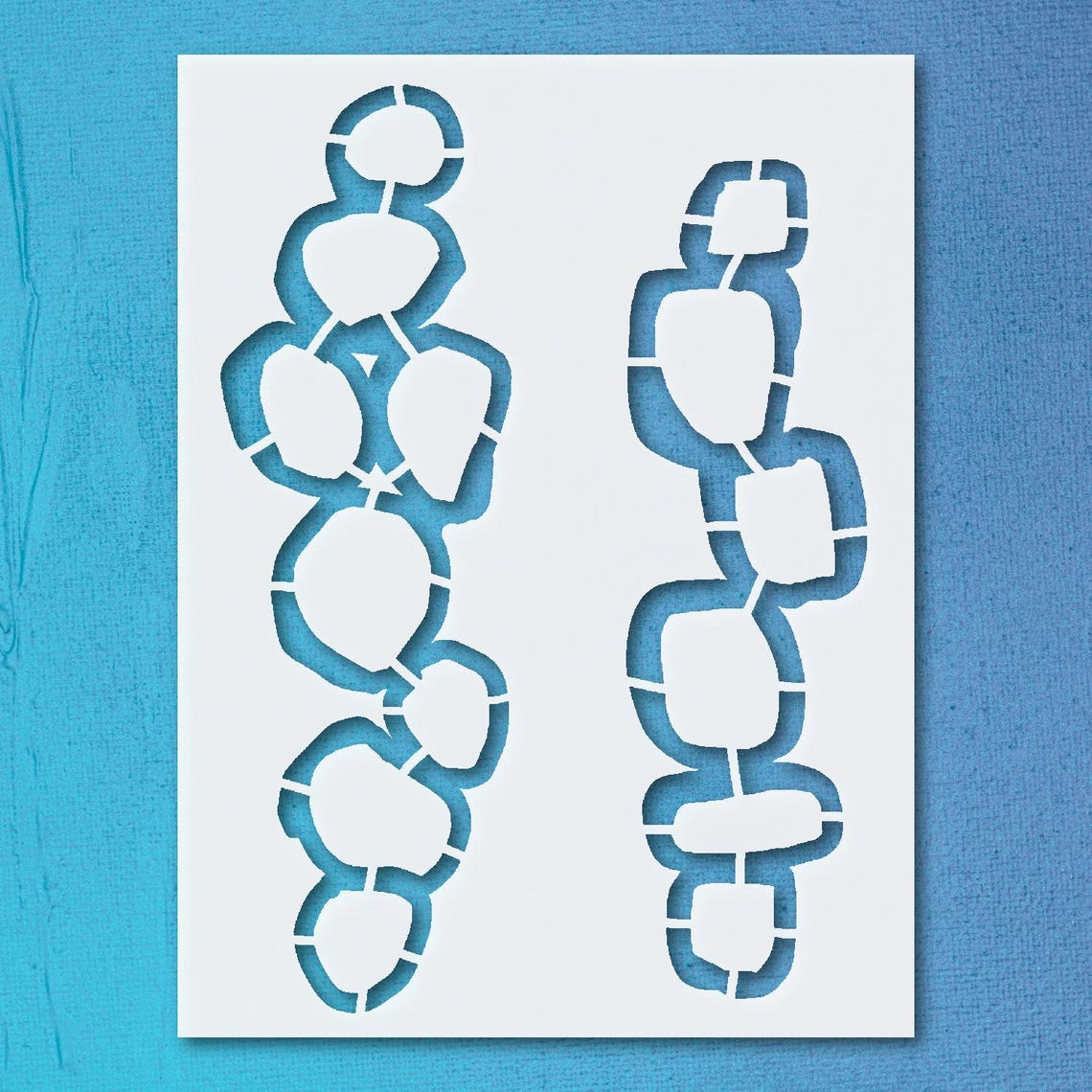 Abstract Interlinked Shapes Stencil for Creative Crafting and Home ...