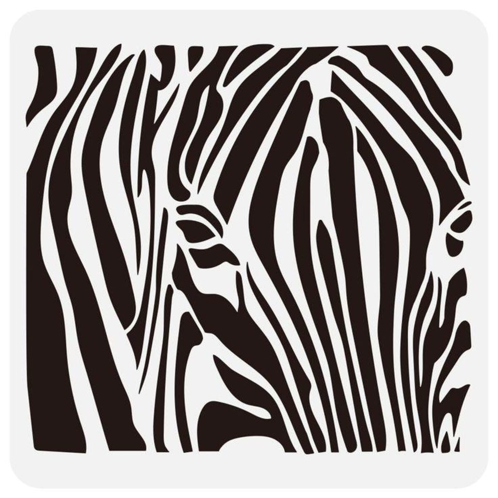 Abstract Zebra Stripes Reusable Plastic Stencil for Home Decor and ...