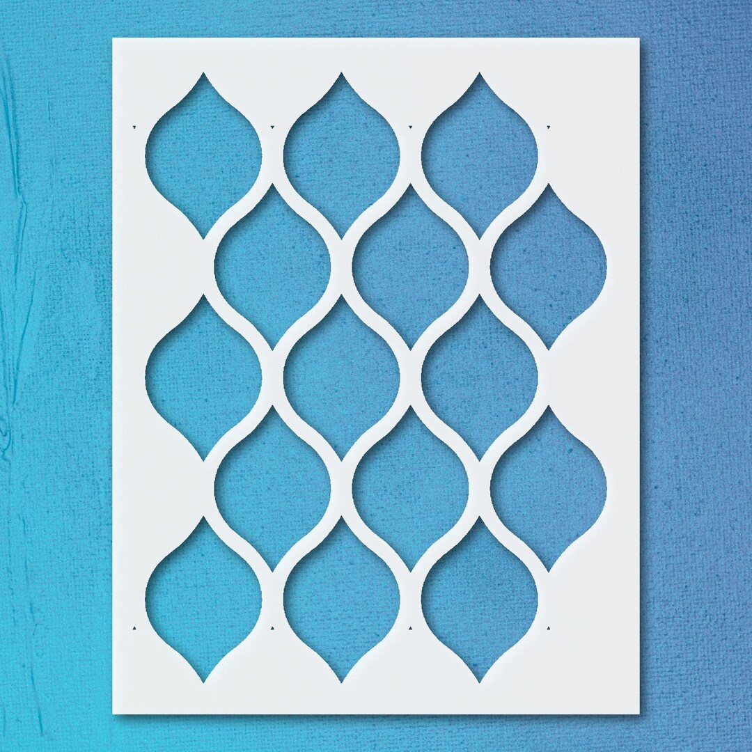 Geometric Elongated Shapes Stencil for Modern Art and Craft Projects - Etsy