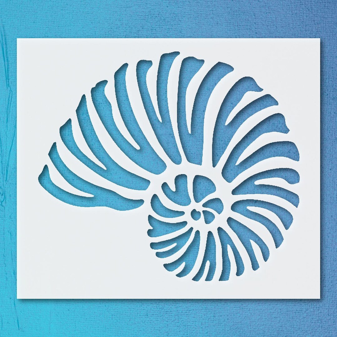 Stylized Nautilus Shell Stencil for Art, Crafts, and Home Decor ...