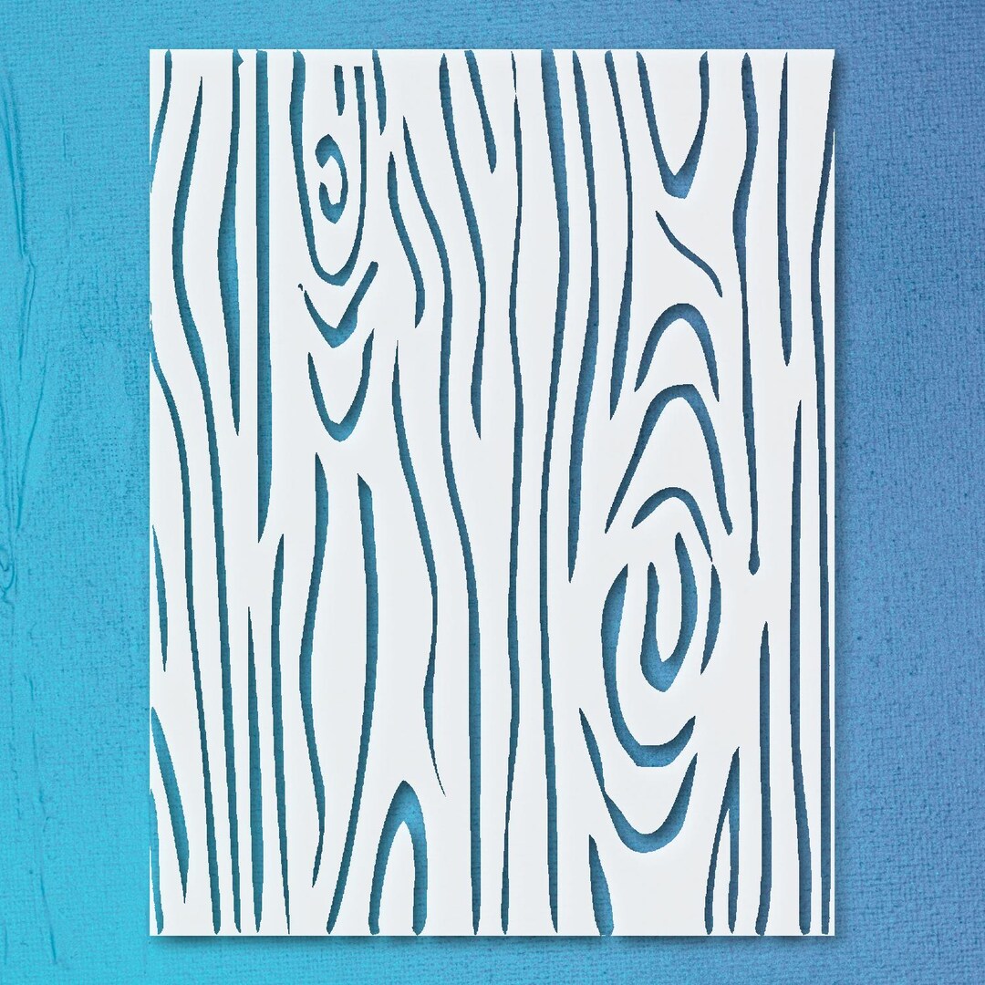 Wood Grain Pattern Stencil for Crafting, DIY Projects, and Home Decor ...