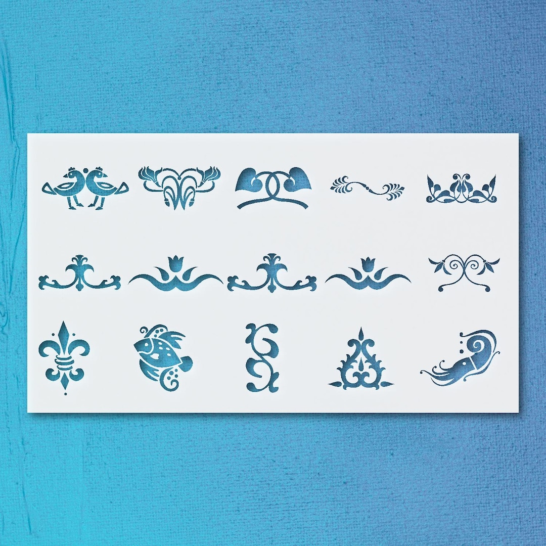 Decorative Floral Motifs Stencil for Crafts and Home Decor - Etsy