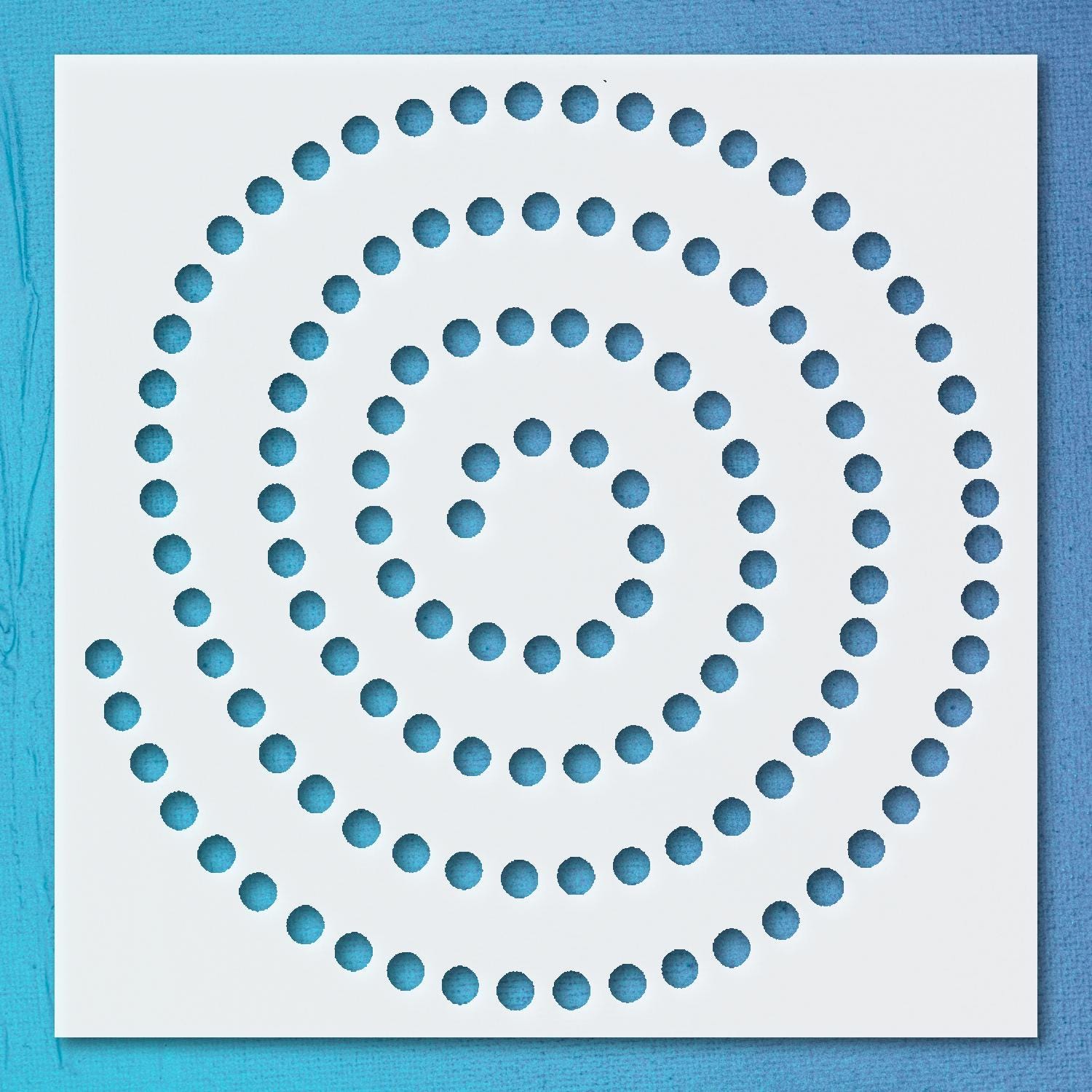 Spiral Dots Pattern Stencil for Unique Crafts and Home Decor Projects ...