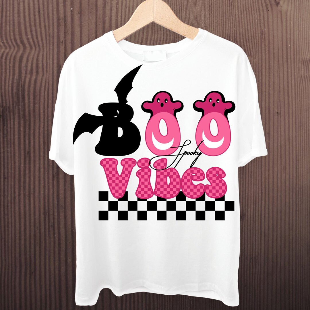 Spooky Vibes Boo Digital Download Svg,cute Ghost Png, Halloween Png ...