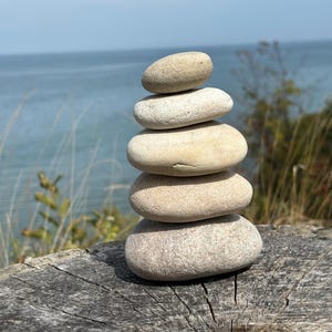 Beach Stone Stacks Zen Garden Natural Cairn Stones Balancing Rocks Boho ...