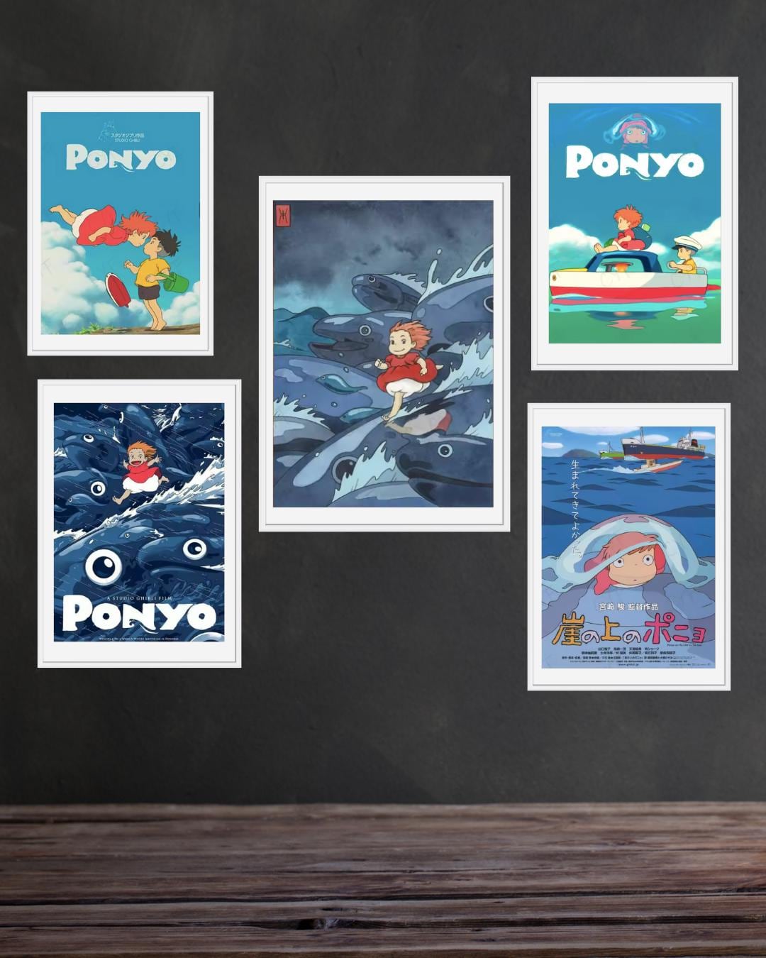 Ponyo Poster – Studio Ghibli Wall Art, Hayao Miyazaki Anime Print ...