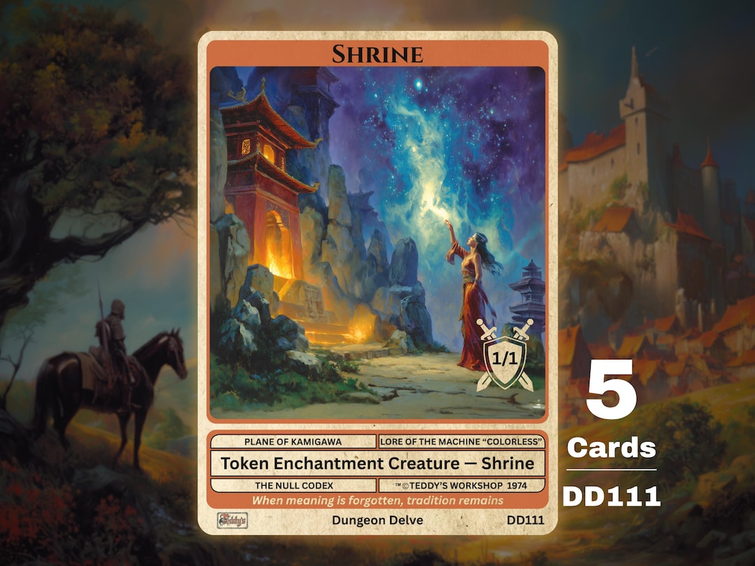 5x Shrine 1/1 Enchantment Creature MTG Token - Teddy's Workshop DD111 ...