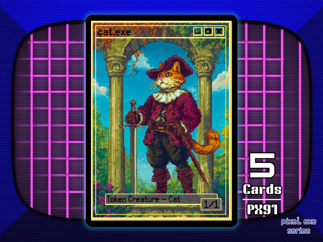 5x Cat 1/1 White MTG Token - Pixel Tokens by Teddy PX91 - Etsy