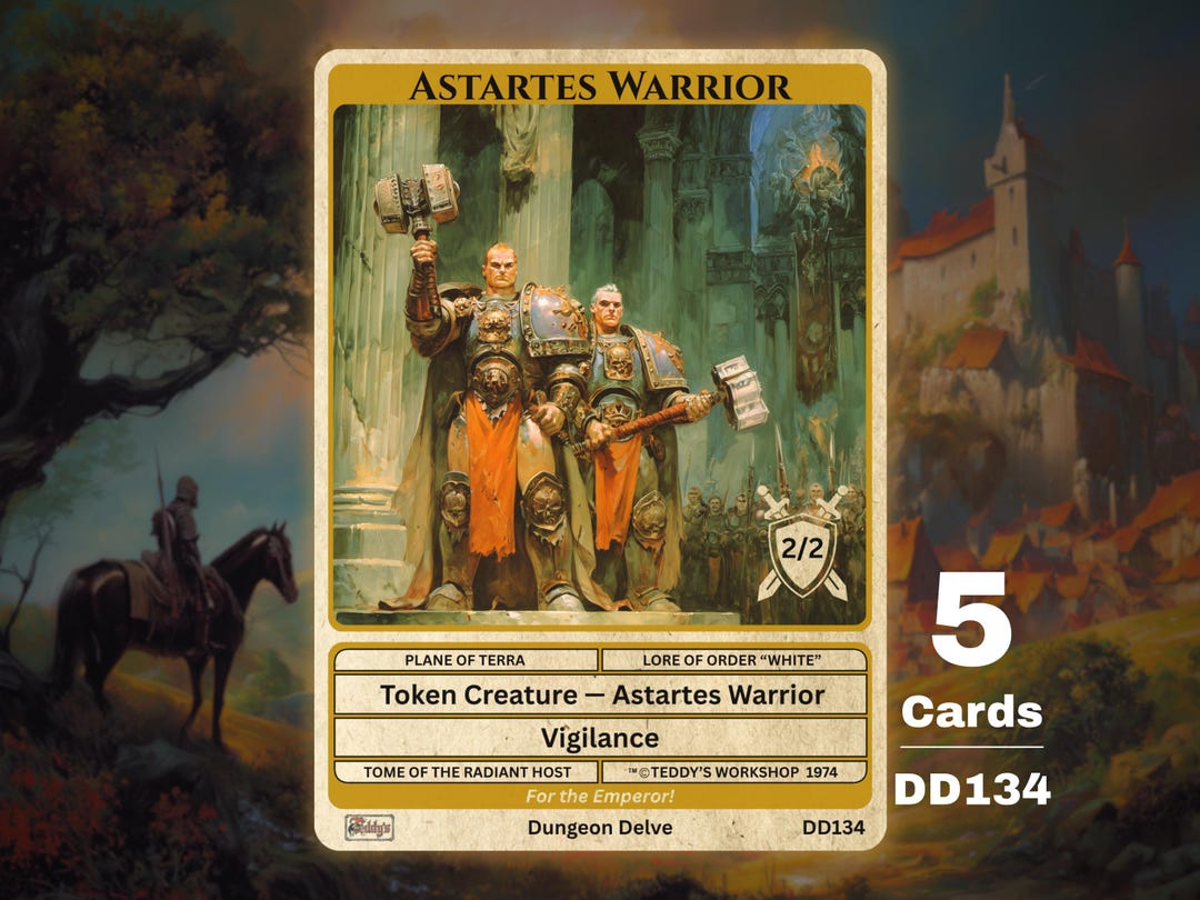 5x Astartes Warrior 2/2 Vigilance MTG Token - Teddy's Workshop DD134 - Etsy