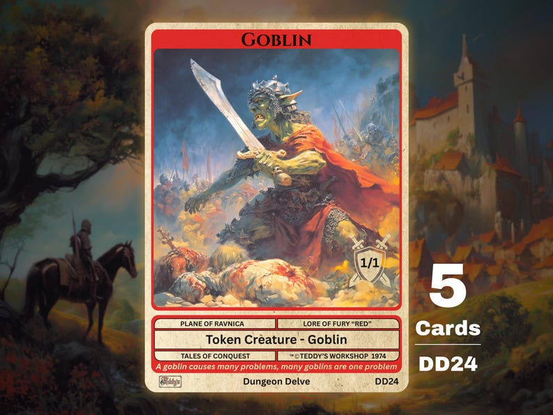5x Goblin 1/1 Red MTG Token - Teddy's Workshop DD24 - Etsy Australia