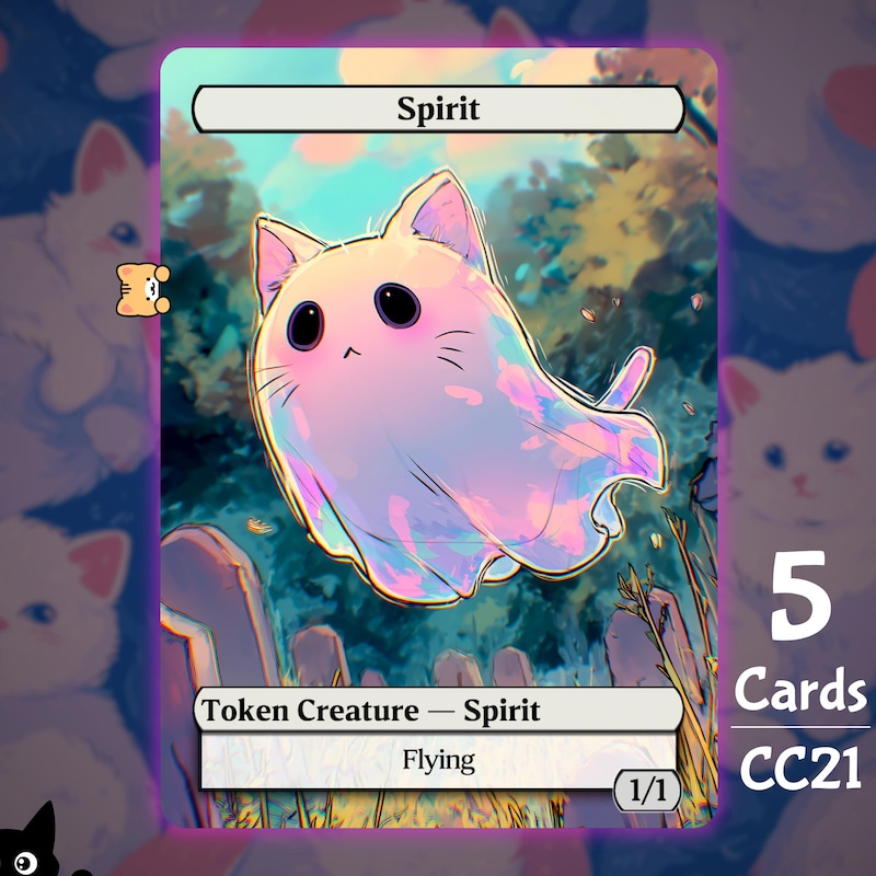 Mtg Token Flying Spirit - Etsy