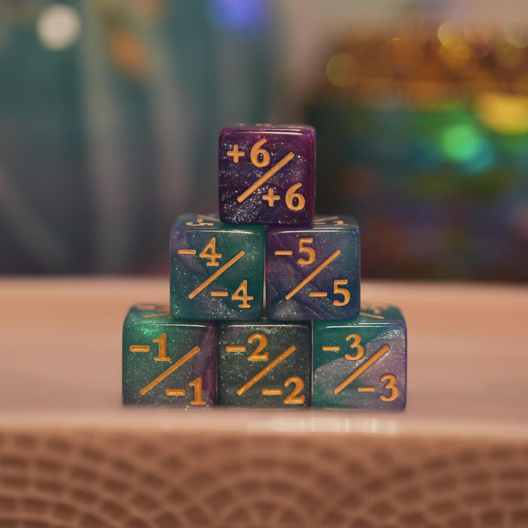 Counter Dice + / - , Magic TCG, Light Galaxy Theme, Perfect for Any ...