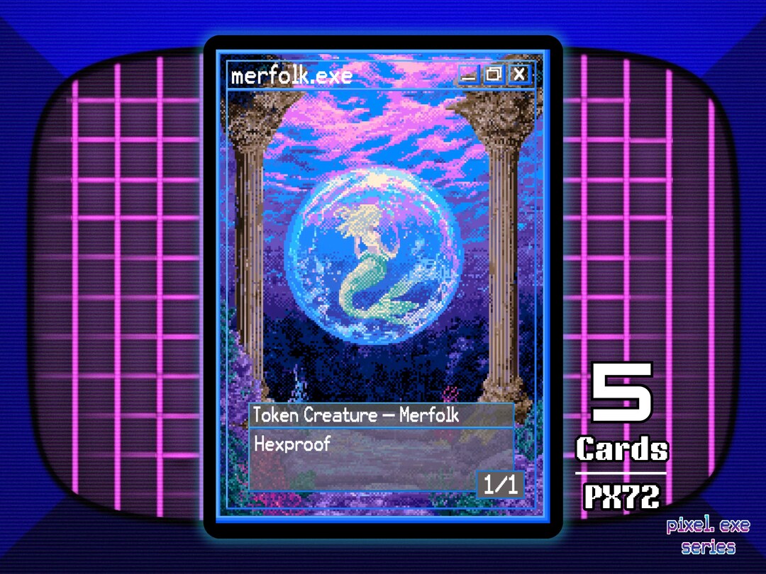 5x Merfolk 1/1 Hexproof MTG Token - Pixel Tokens by Teddy PX72 - Etsy