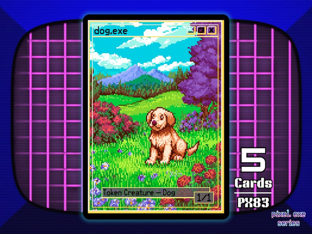 5x Dog 1/1 White MTG Token Rin and Seri - Pixel Tokens by Teddy PX83 - Etsy