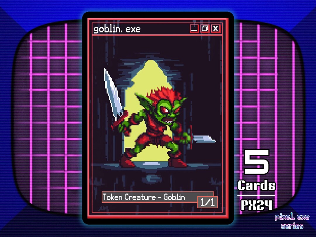 5x Goblin 1/1 Red MTG Token - Pixel Tokens by Teddy PX24 - Etsy