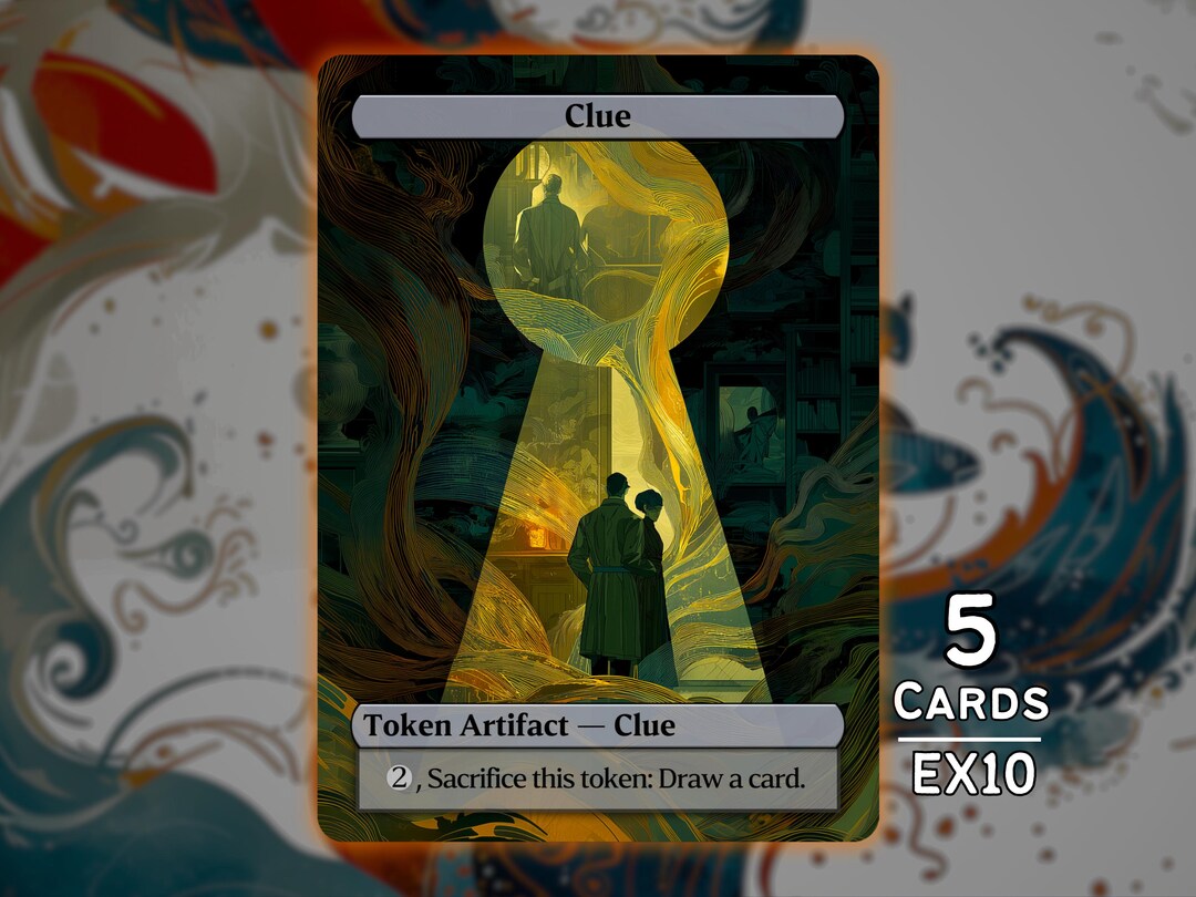 5x Clue Token Artifact - MTG Token - Enchanting Tokens by Teddy EX10 - Etsy