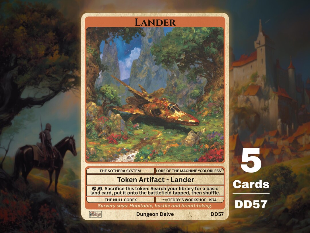 5x Lander Token MTG Token - Teddy's Workshop DD57 - Etsy