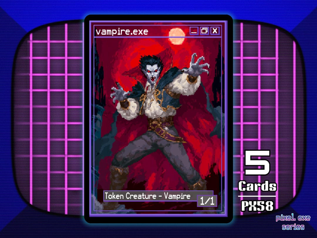 5x Vampire 1/1 MTG Token - Pixel Tokens by Teddy PX58 - Etsy