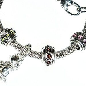 Pandora Style Charm Bracelet With Birthstone Charms Ruby Red - Etsy