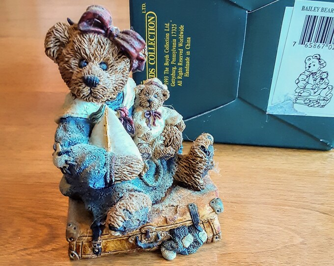Bailey Bear With Suitcase Boyds Bears Figurine Style 2000 Dated 1993 ...