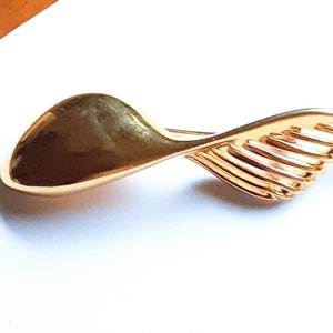 Monet Bar Pin Brooch Broche Gold Tone Modern Abstract Design Vintage ...