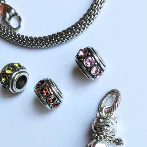 Pandora Style Charm Bracelet With Birthstone Charms Ruby Red - Etsy