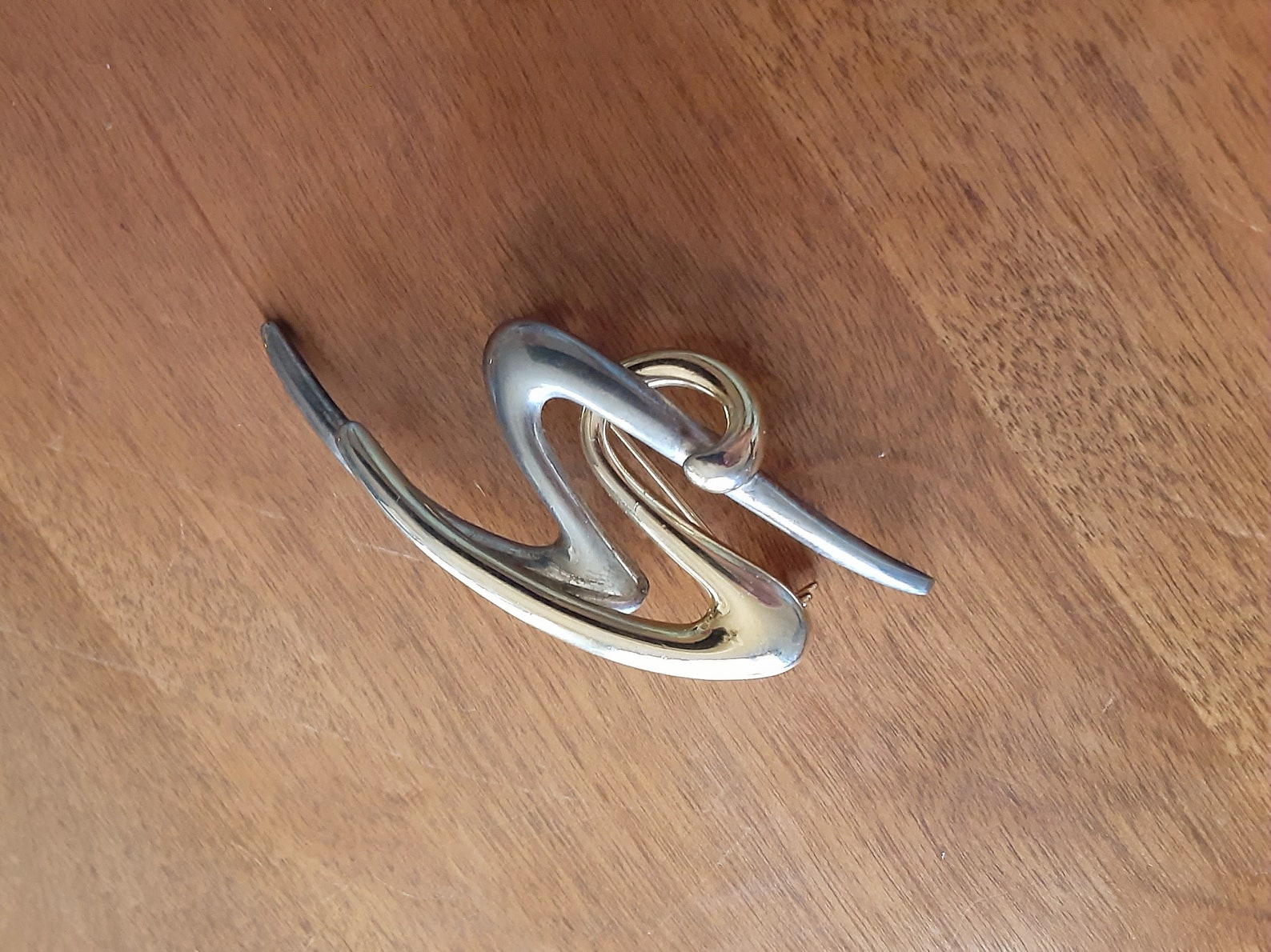 Brooch Broche Pin Gold and Silver Tone Statement Vintage - Etsy