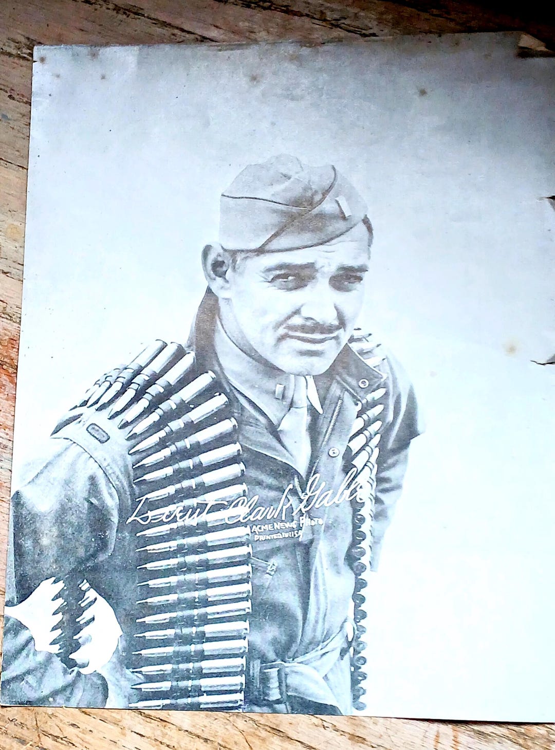 Clark Gable Autographed Photo Print: WWII Memorabilia Gift - Etsy