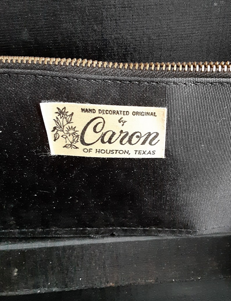 Purse Labeled Hand Decorated Original by Caron Houston Texas - Etsy