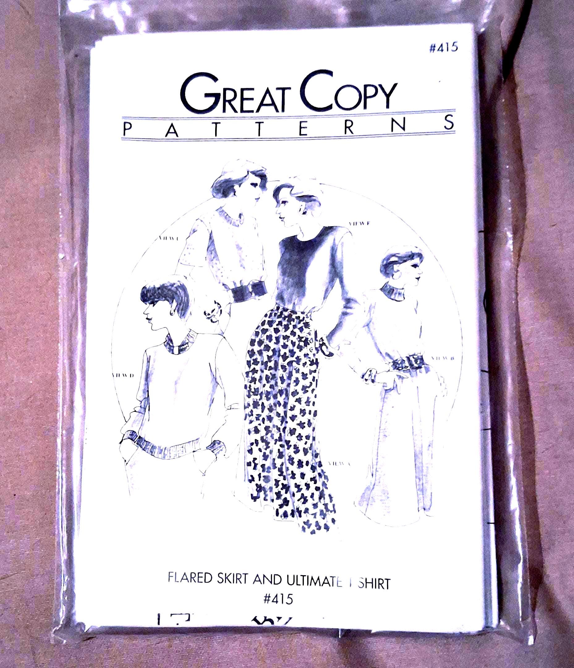 Great Copy Patterns Company 1995: Flared Skirt, Ultimate T-shirt Sewing ...