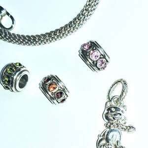 Pandora Style Charm Bracelet With Birthstone Charms Ruby Red - Etsy