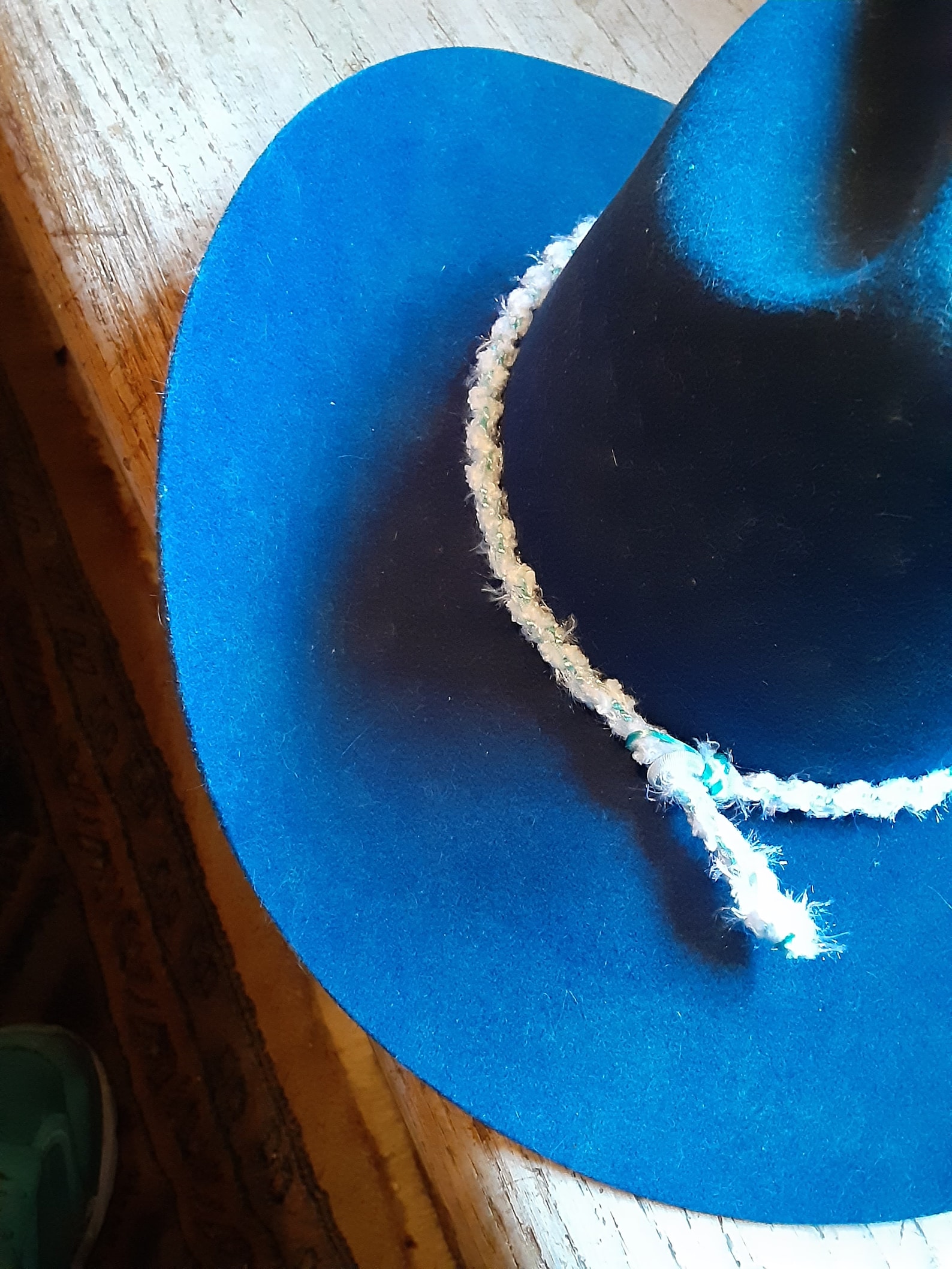 Hatband White and Aqua Kumihimo Braiding Cowboy Cowgirl - Etsy