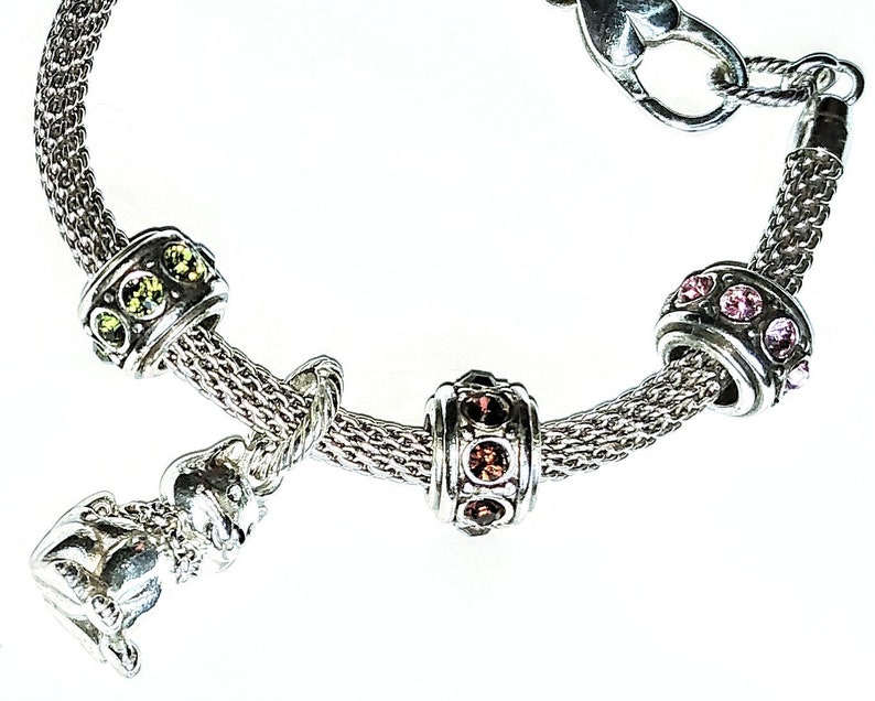 Pandora Style Charm Bracelet With Birthstone Charms Ruby Red - Etsy