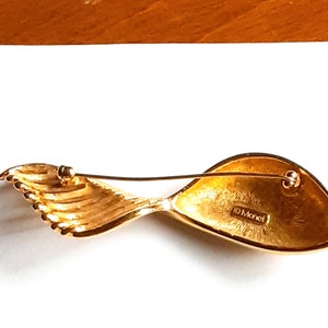 Monet Bar Pin Brooch Broche Gold Tone Modern Abstract Design Vintage ...