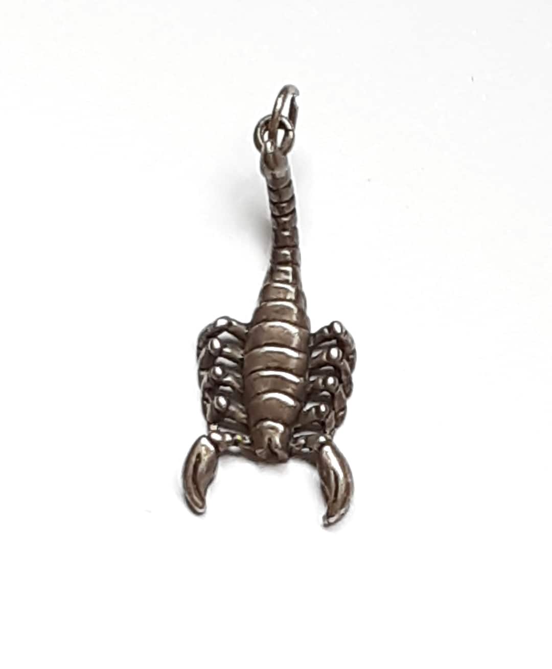 Sterling Silver Scorpion Charm: Vintage Amulet Pendant - Etsy