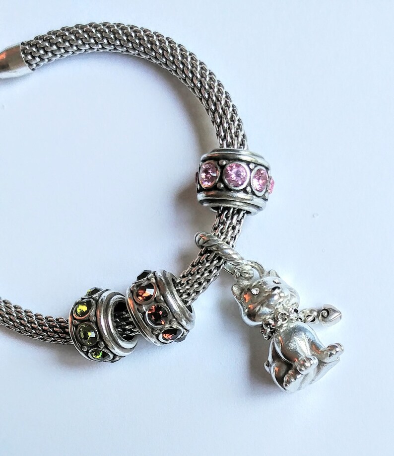 Pandora Style Charm Bracelet With Birthstone Charms Ruby Red - Etsy